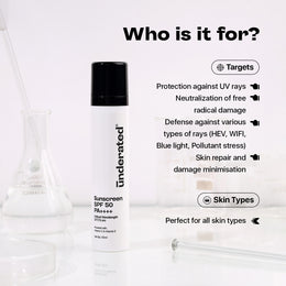Sunscreen SPF 50 PA++++ - 50g | For Broad UV A, UV B & Blue Light Prot ...