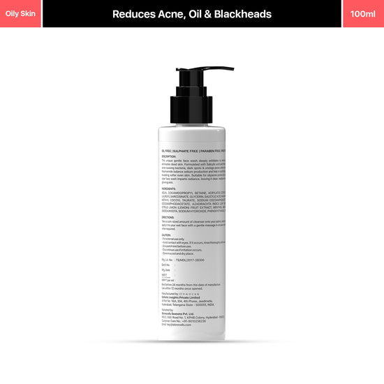 Purifying and Acne Free Gel Face Wash - 100ml | For Acne Control and S ...